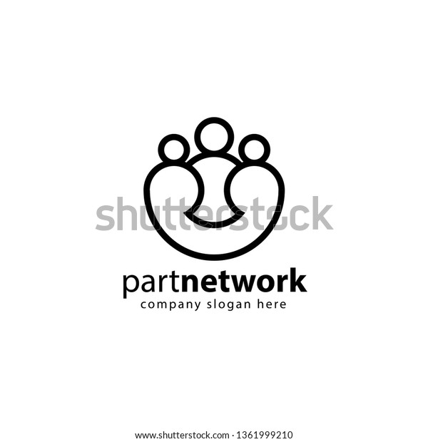 Partner Network Logo Design Template Team Stock Vector (Royalty Free ...