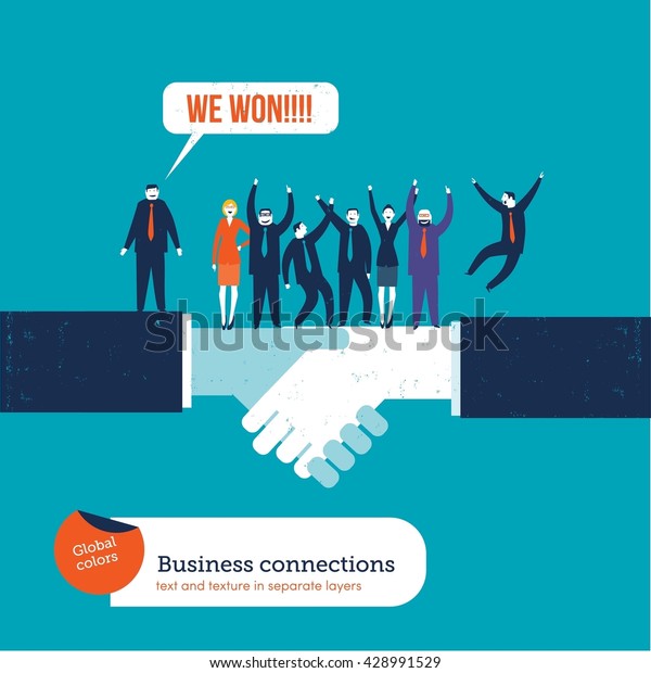 Partners Celebration Vector Illustration Eps10 File Stock Vector ...