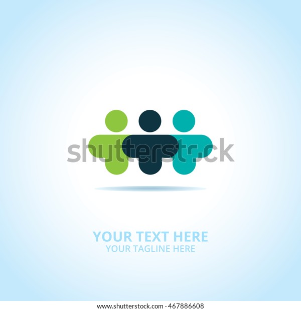 Partnership Abstract Emblem Design Concept Logo Stock Vector (Royalty ...