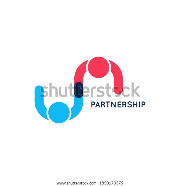 Partnership Business Logo Teamwork Logo On Stock Vector (Royalty Free ...