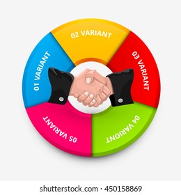 Partnership Circle Infographics Partnership Icon 3d Stock Vector ...