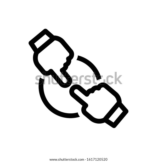Partnership Cooperation Hands Vector Icon Stock Vector (Royalty Free ...