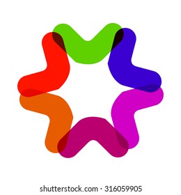 Partnership Group Teamwork Technology Triangle Concept Stock Vector ...
