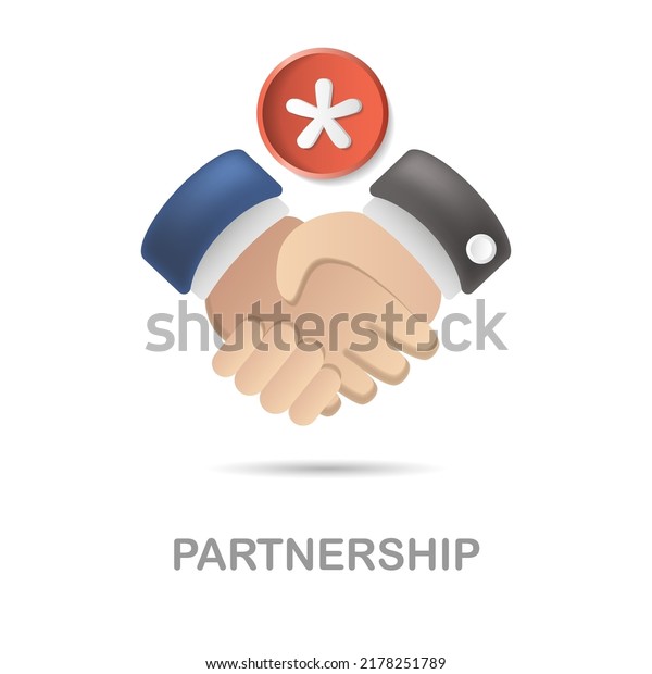 Partnership Icon 3d Illustration Customer Loyalty Stock Vector (Royalty ...