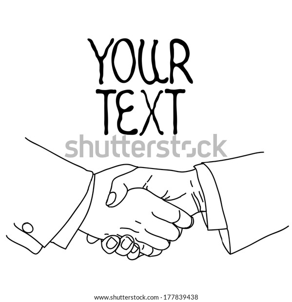 Partnership Ink Sketch Vector Illustration On Stock Vector (Royalty ...