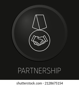 Partnership Vector Line Icon On 3d Stock Vector (Royalty Free ...