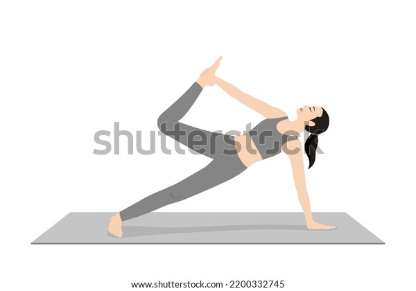 Partridge Pose Side Plank Variation Hand Stock Vector (Royalty Free ...