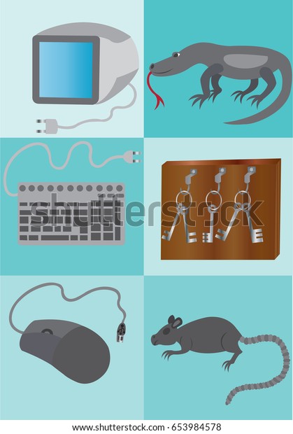 Parts Computer a Personified Representation Computer Stock Vector ...