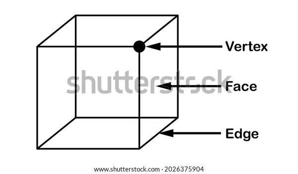 Parts Cube Shape Edge Vertex Face Stock Vector (Royalty Free ...