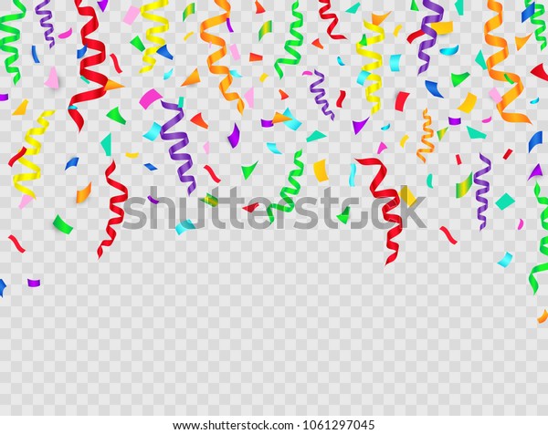 Party Background Color Confetti Celebration Design Stock Vector ...