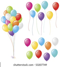 Ilustración vectorial de fondo de globos: vector de stock (libre de ...