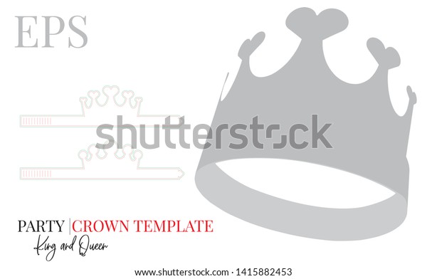 Party Crown Template Vector Die Cut Stock Vector (Royalty Free ...