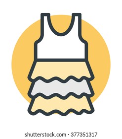 Party Dress Vector Icon Stock Vector (Royalty Free) 377351317 ...