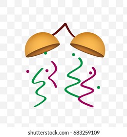 Party Emoticon On Transparent Background Isolated Stock Vector (Royalty ...