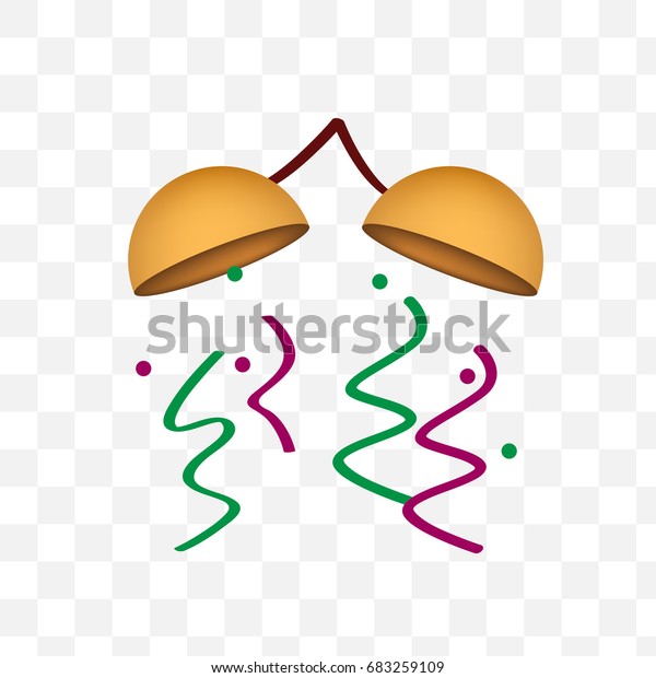 Party Emoticon On Transparent Background Isolated Stock Vector (Royalty ...