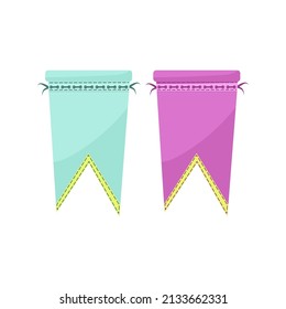 Party Flag Banner Isolated On White Stock Vector (Royalty Free ...