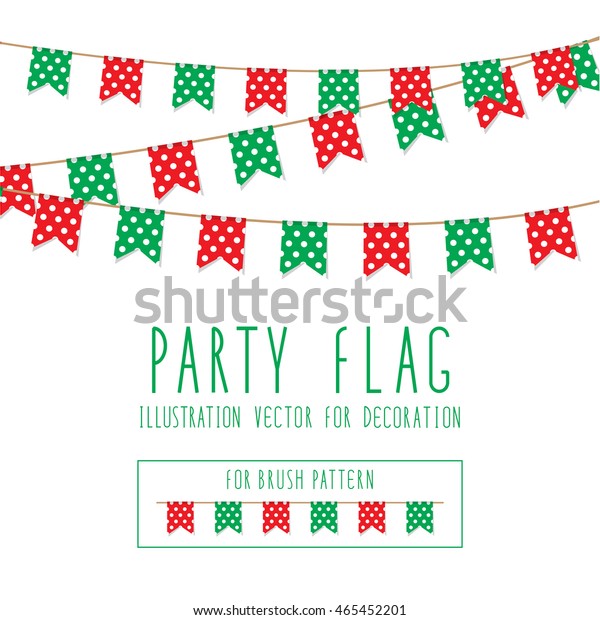 Party Flag Polka Dot Red Green Stock Vector (Royalty Free) 465452201 ...