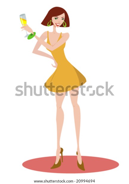 Party Girl Illustration Vector Stock Vector (Royalty Free) 20994694 ...
