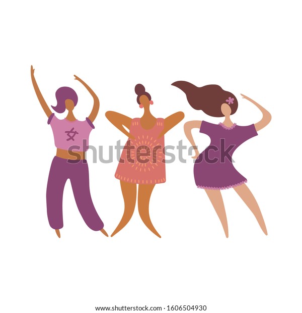 Party Girls Vector Image Isolated On Stock Vector (Royalty Free ...