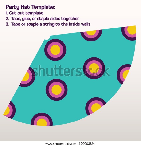 Party Hat Template Vector Diy Make Stock Vector Royalty Free