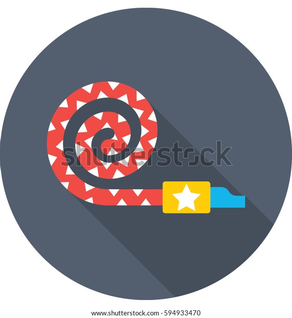 Party Horn Vector Icon Stock Vector (Royalty Free) 594933470 | Shutterstock