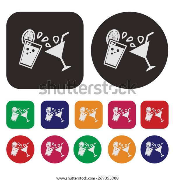 Party Icon Drink Icon Cocktail Icon Stock Vector (Royalty Free) 269055980