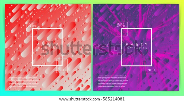 Party Invitation Poster Template Two Variations Stock Vector (Royalty ...