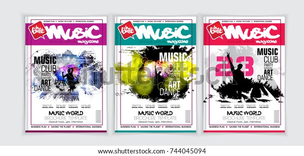 Party Magazine Cover Vector Template Stock Vector (Royalty Free ...