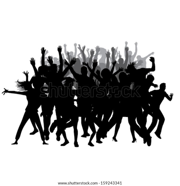 Party People Silhouettes Stock Vector (Royalty Free) 159243341