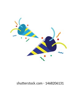 Party Popper Vector Illustration Flat Color Stock Vector (Royalty Free ...