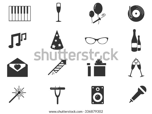 Party Symbol Web Icons Stock Vector (Royalty Free) 336879302 | Shutterstock