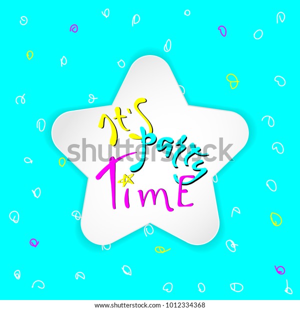 Party Time Banner Design Lettering Typography Stock Vector (Royalty ...