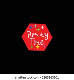 Party Time Poster Vector Illustration Social Stock Vector (Royalty Free ...