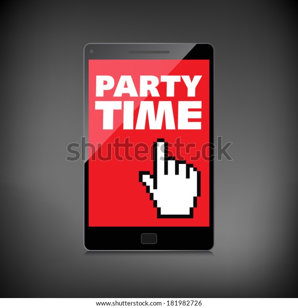 Party Time Words Display On Highquality Stock Vector (Royalty Free ...