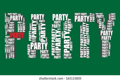 Party Typography 3d Text Word Art Stock Vector (Royalty Free) 165115835 ...