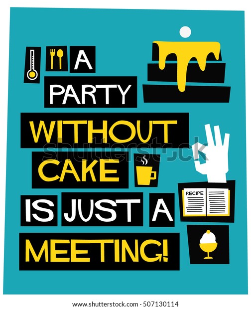Party Without Cake Just Meeting Flat Stock Vector (Royalty Free ...