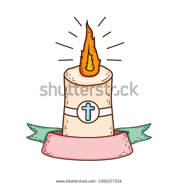 Paschal Candle Sacred Icon Stock Vector (Royalty Free) 1306257226 ...