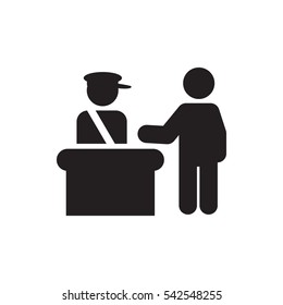 Pass Control Icon Illustration Isolated Vector Stock Vector (Royalty ...