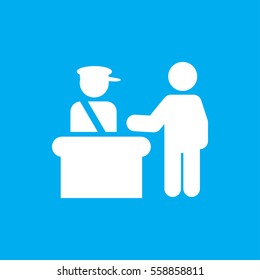 Pass Control Icon Illustration Isolated Vector Stock Vector (Royalty ...