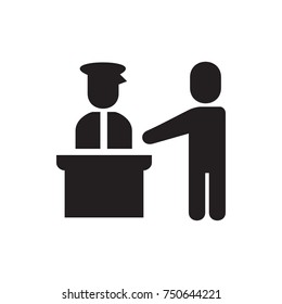 Pass Control Icon Illustration Isolated Vector Stock Vector (Royalty ...