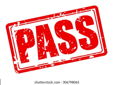 Pass Rubber Stamp Red Color Vector Stock Vector (Royalty Free) 1804419082