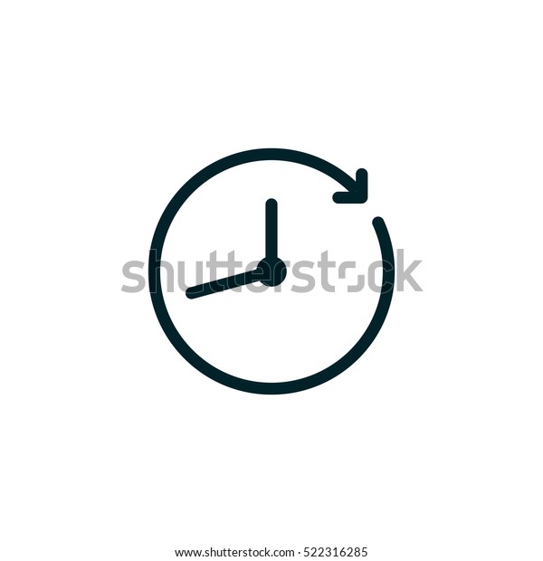 Passage Time Icon On White Background Stock Vector (Royalty Free) 522316285