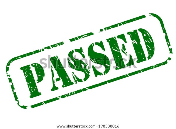 Passed Stamp Green Text On White Stock Vector (Royalty Free) 198538016
