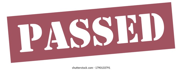 Passed Vector Stamp White Isolated Stock Vector (Royalty Free ...