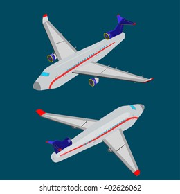 Passenger Airplane Three Engines Stock Vector (Royalty Free) 402626062 ...
