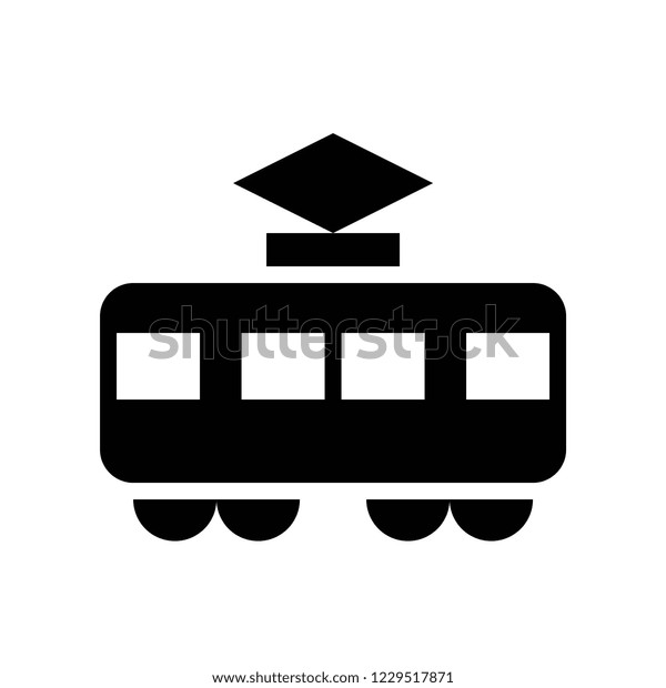 Passenger Bus Car Icon Set Solid Stock Vector (Royalty Free) 1229517871 ...