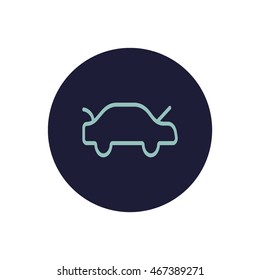 Passenger Car Icon Stock Vector (Royalty Free) 595889492