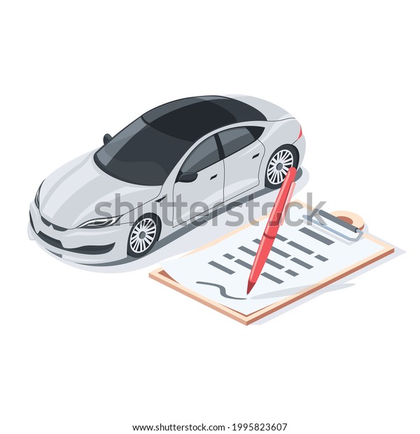 Passenger Car Sedan Document Blank Vector Stock Vector (Royalty Free ...