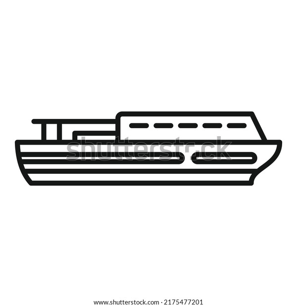 Passenger Ferry Icon Outline Vector River Stock Vector (Royalty Free ...