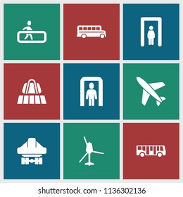 Passenger Icon Collection 9 Passenger Filled Stock Vector (Royalty Free ...
